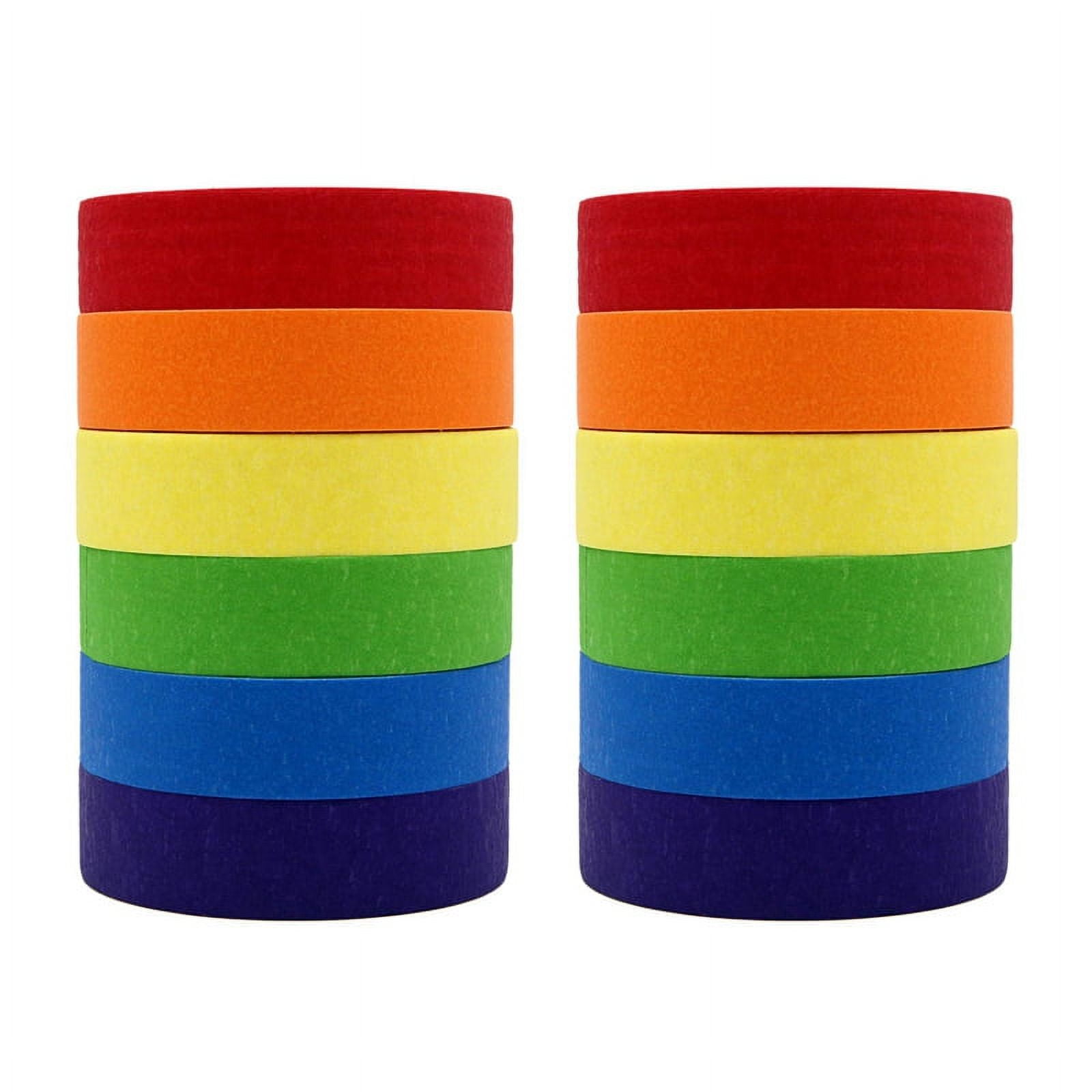12X Colored Masking Tape,Colored Painters Tape for Arts and Crafts ...