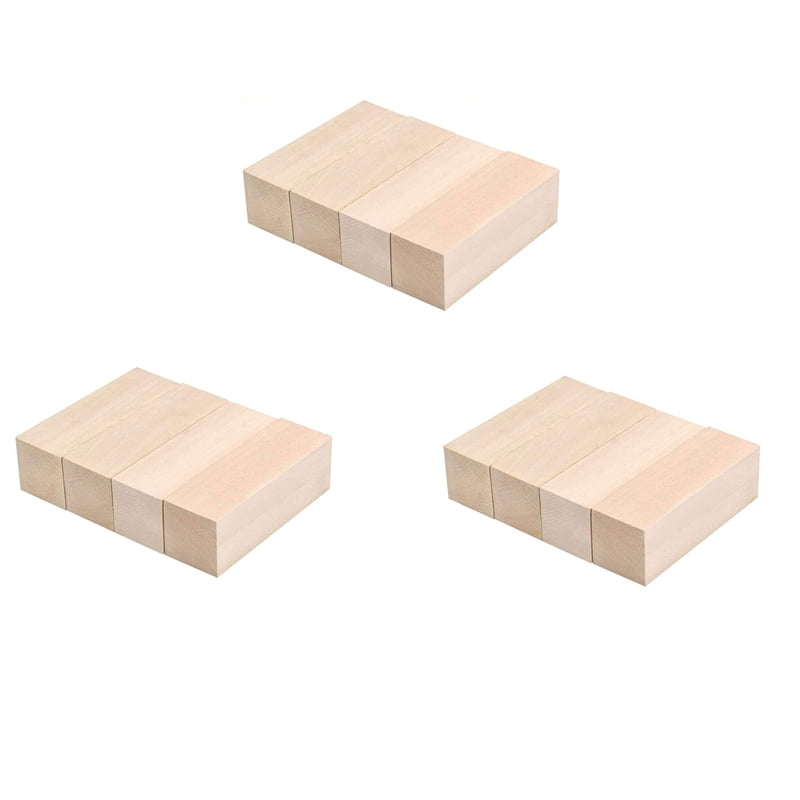 12X Large Carving Wood Blocks Whittling Wood Blocks Basswood Carving ...