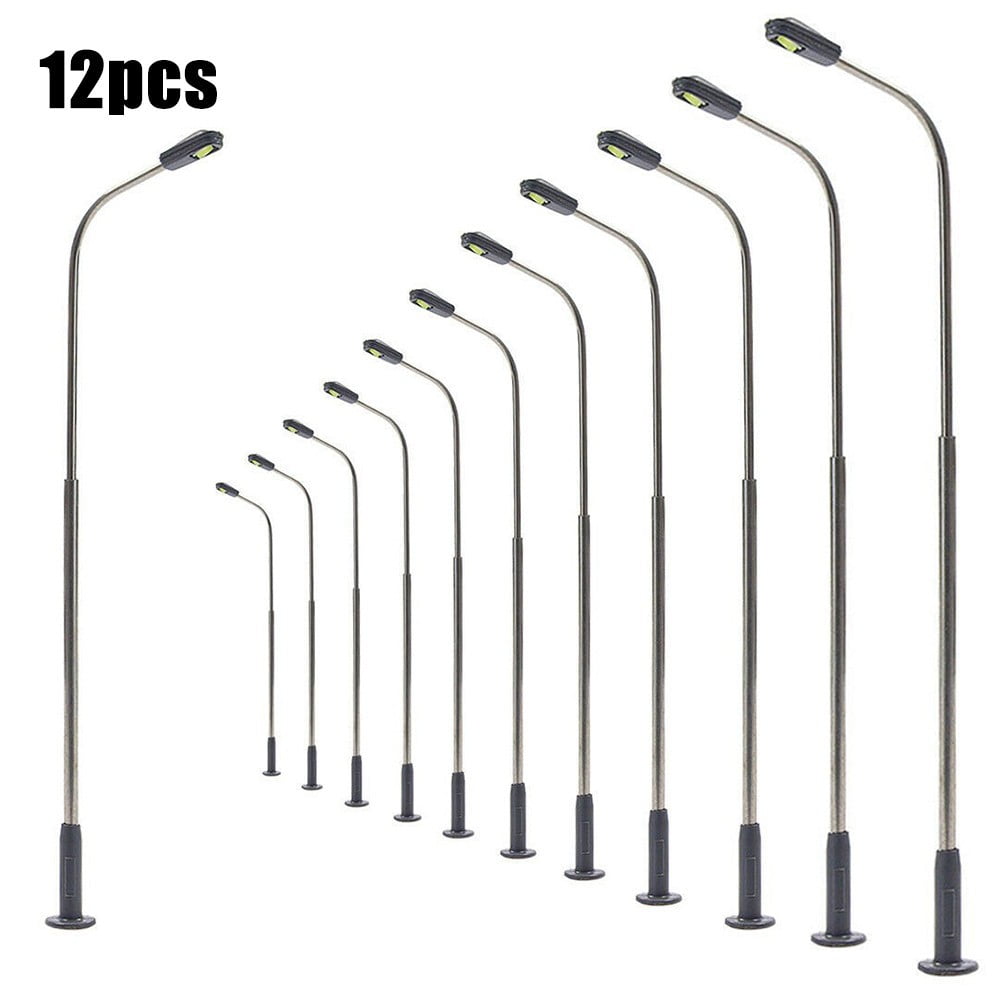 12X Model Railway Scale 1:75 Lamp Post Street Light 14Cm Warm White ...