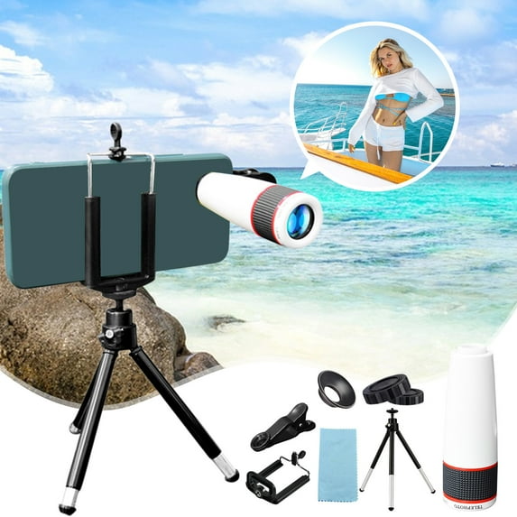 12X Monocular Telescope - 3.2 x 2in Compact HD Lens with Low Light ...