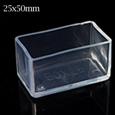 16 Pcs Rectangle Rubber Chair Leg Covers, Black Chair Leg Caps ...