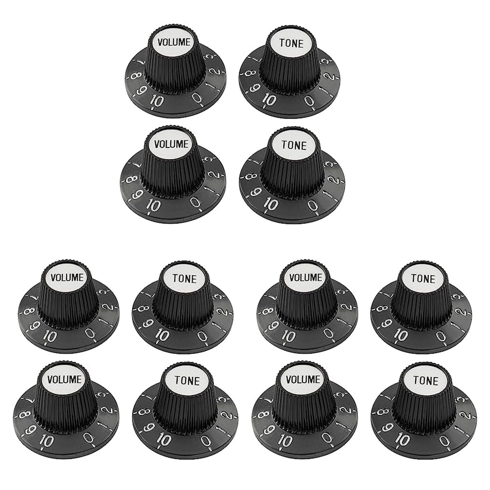 12X Witch Hat Knobs Top Tone Volume Control for Electric Guitar Bass ...