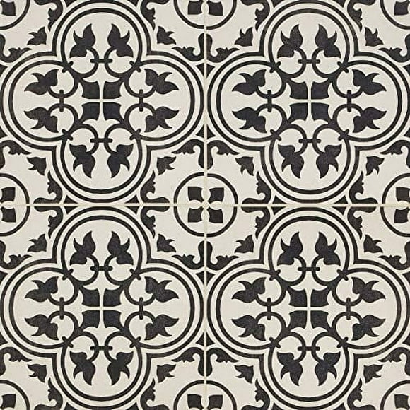 White Floral Tile