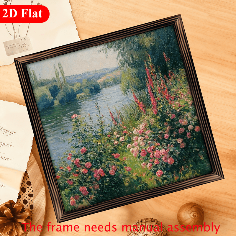 12X12 Inch Wooden Sign Featuring 2D Flat Design of Farmhouse Style ...