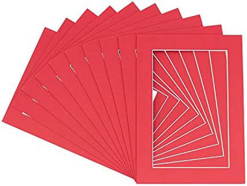 12X16 Mat For 16X20 Frame - Precut Mat Board Acid-Free Deep Red 12X16 ...