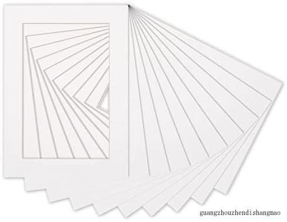 12X16 Mat For 16X20 Frame - Precut Mat Board Acid-Free White 12X16 ...