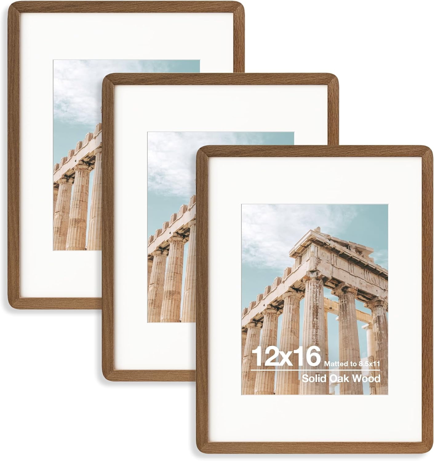 12X16 Picture Frame | Solid Oak Wood 12X16 Poster Frame | 12X16 Picture ...