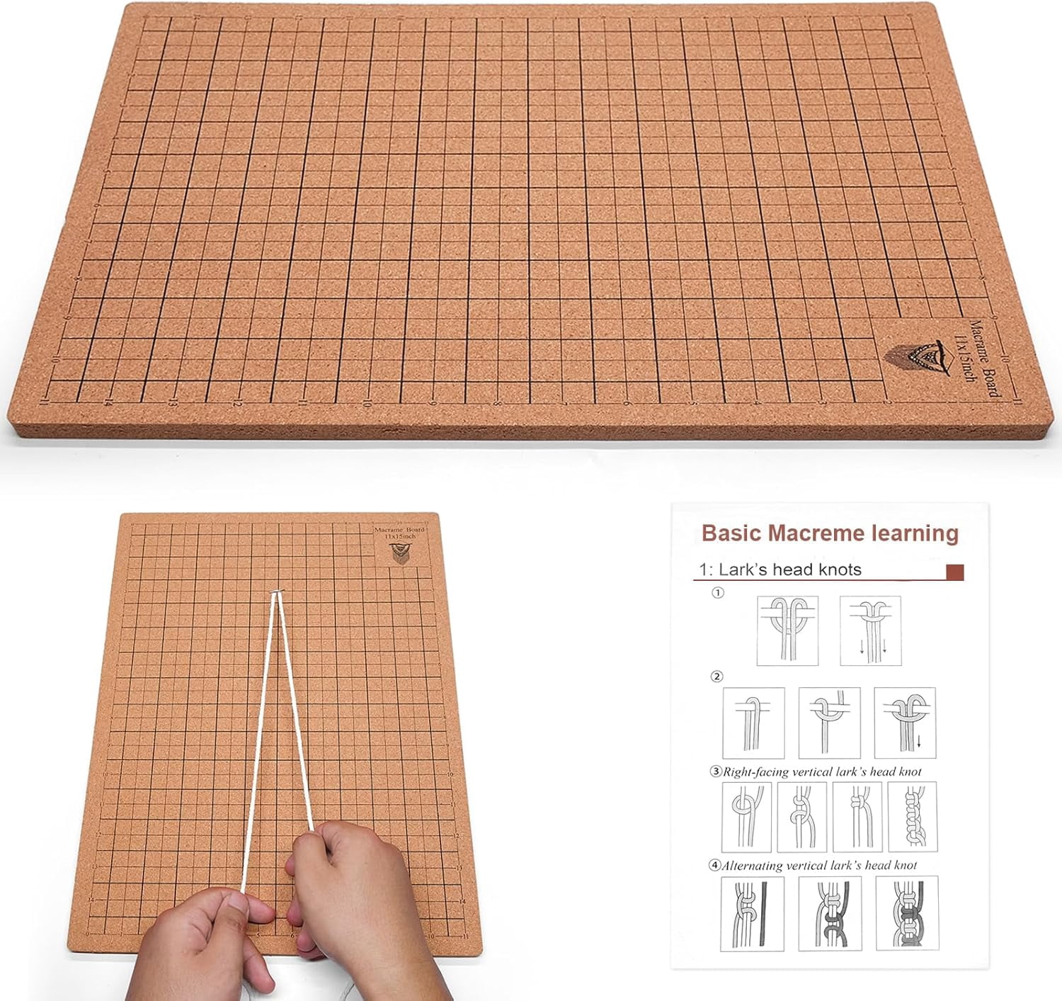 12X16 in Macrame Board for Braiding & Cording: Macramé Project Board ...