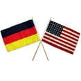 12X18 12"X18" Wholesale Combo Usa American & Germany German Stick Flag ...