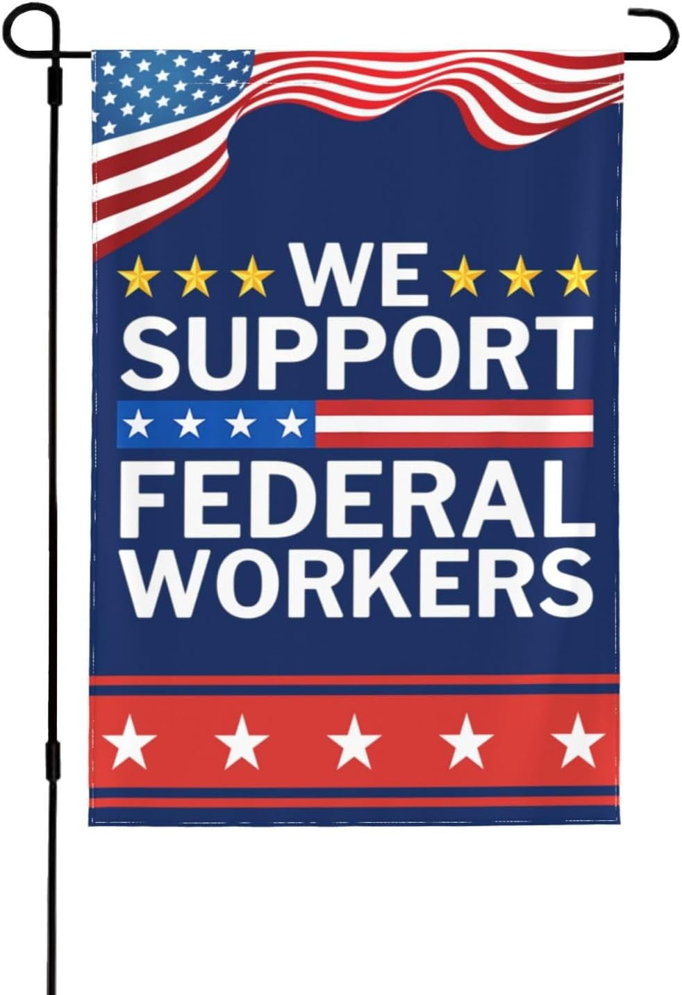 12X18 Double Sided Flag, Support Federal Workers Garden Flag Anti ...