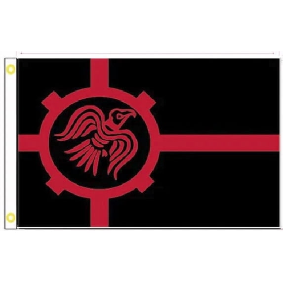12X18 Nordic Viking Raven Red Black Boat Flag Banner 100D W/ Grommets ...