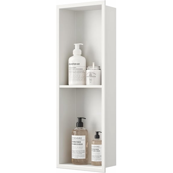 12X24 Inch Shower Niche Gun Metal 2-Tier Stainless Wall Niche NO Tile ...