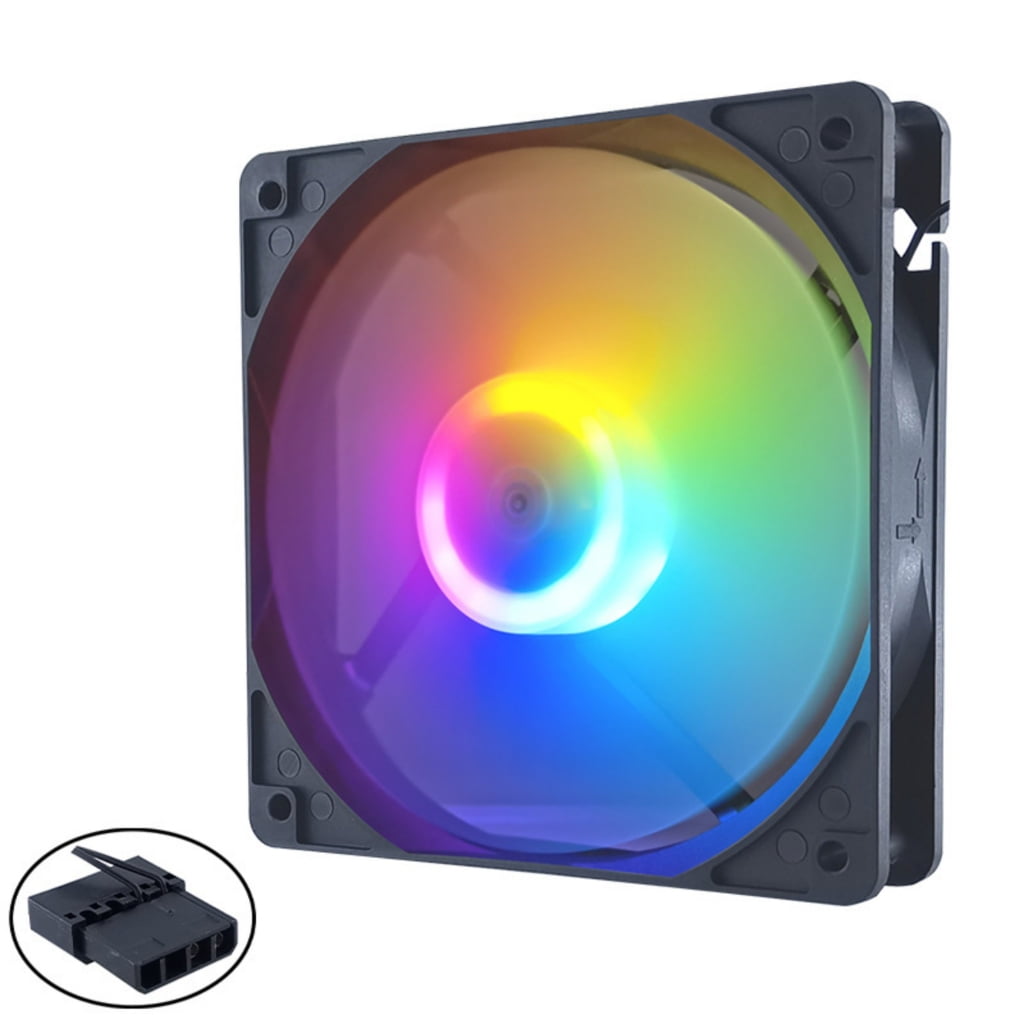 12cm 4Pin High Airflow Quiet PC Case Cooling Fan Color LED Lighting ...