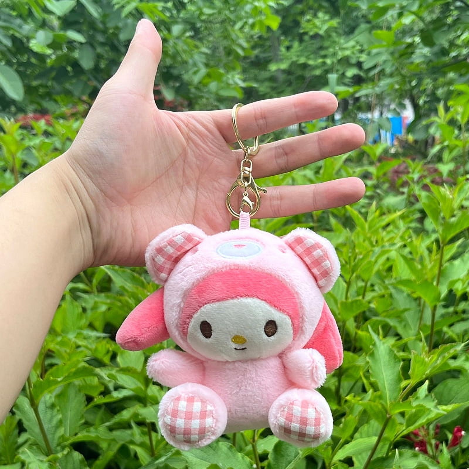 12cm Sanrio Kuromi Hello Kitty My Melody Cinnamoroll Plush Toy Soft Stuffed Doll car Keychain ...