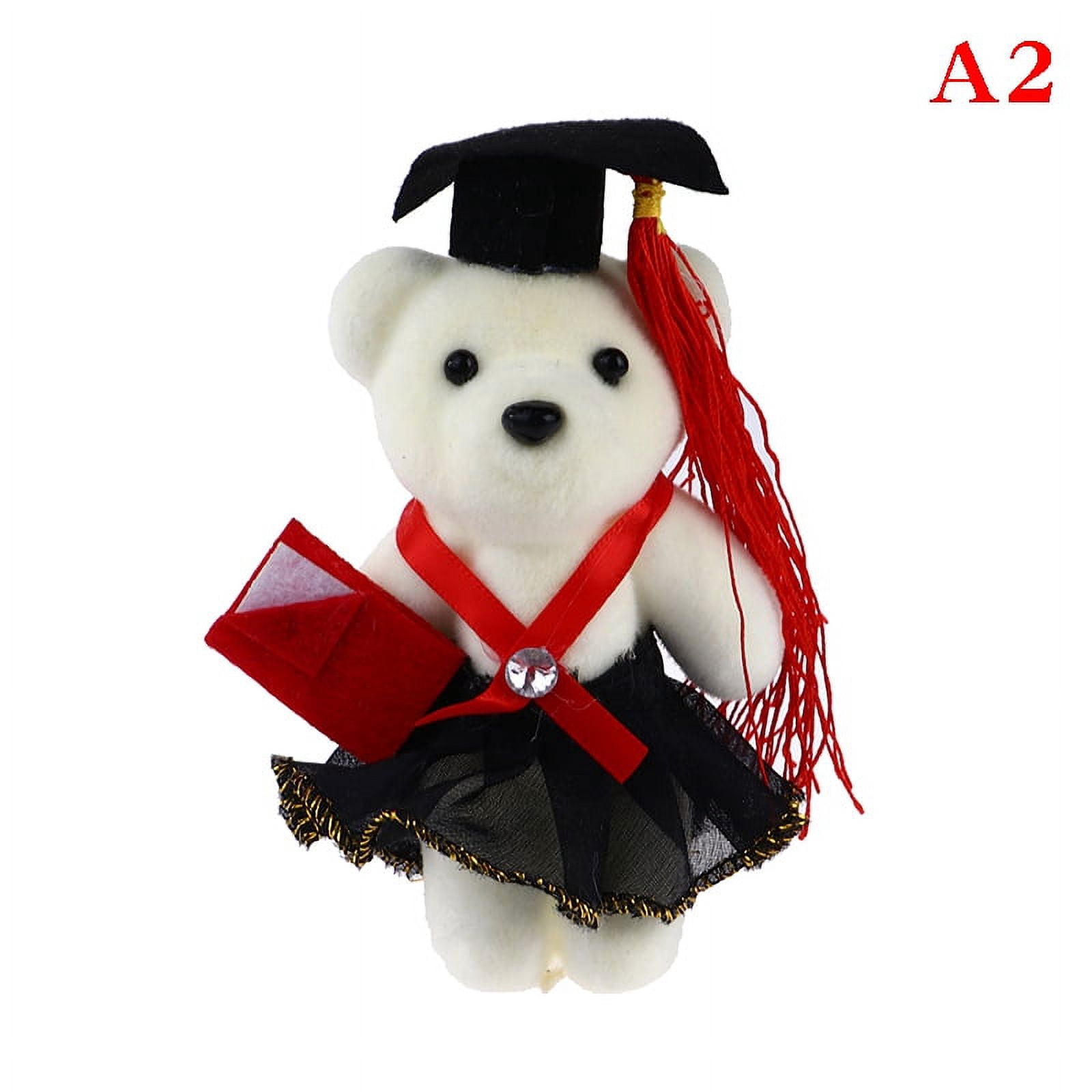 12cm Standing Graduation Ceremony Bear Doll Flower Bouquet Decoration ...