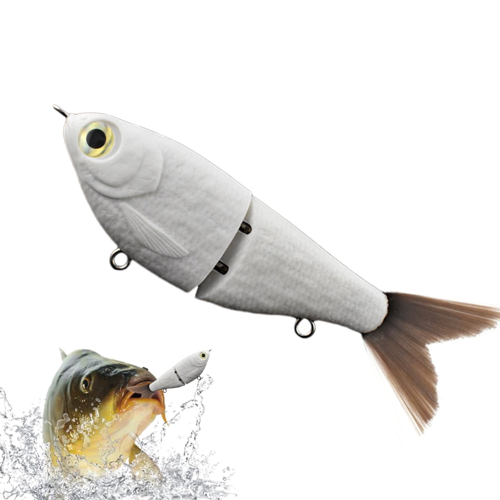 12cm Unpainted Glider Swimbait Blank Artificial Slow Sinking Swim Bait DIY Pike Fishing Lures ...