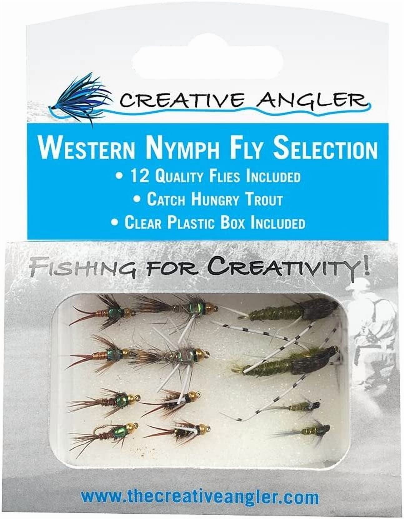 Western Nymph Fly Selection for Fly Fishing. 12 Trout Flies - Walmart ...