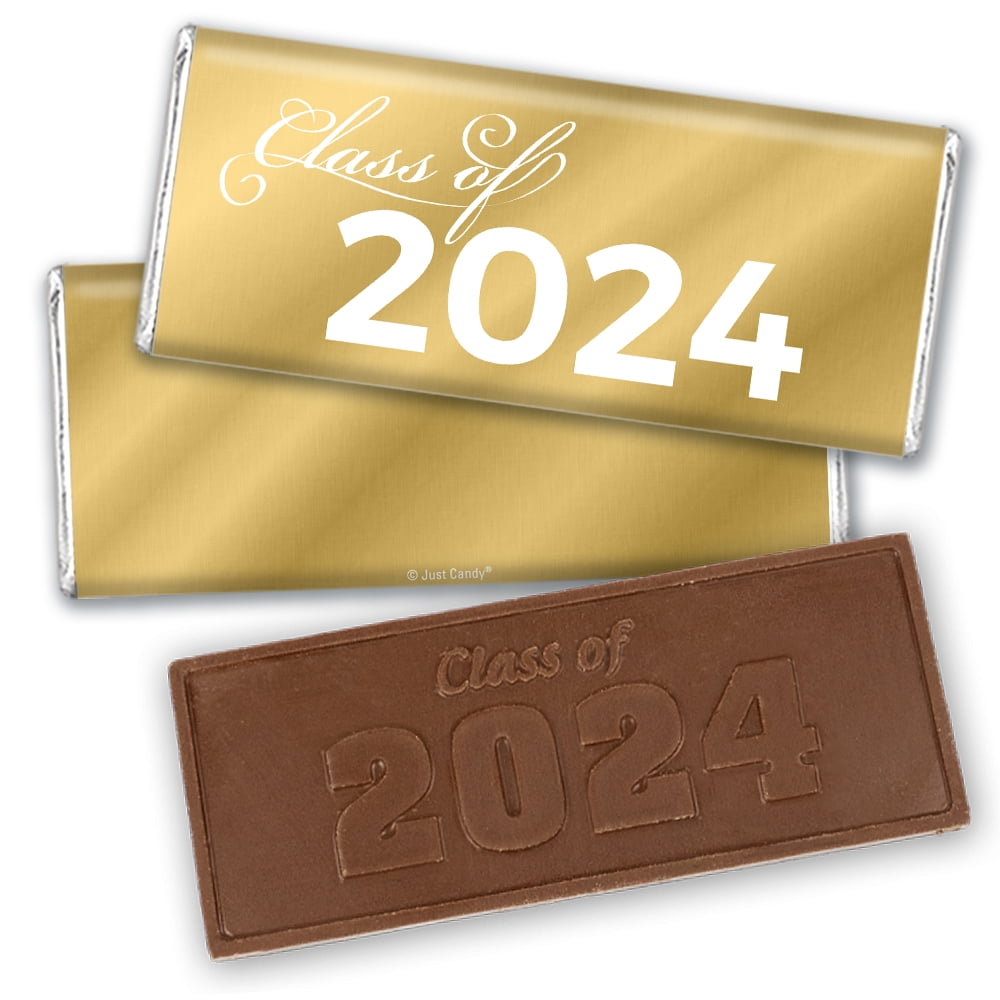12ct Gold Graduation Candy Party Favors Class of 2024 Wrapped Chocolate ...