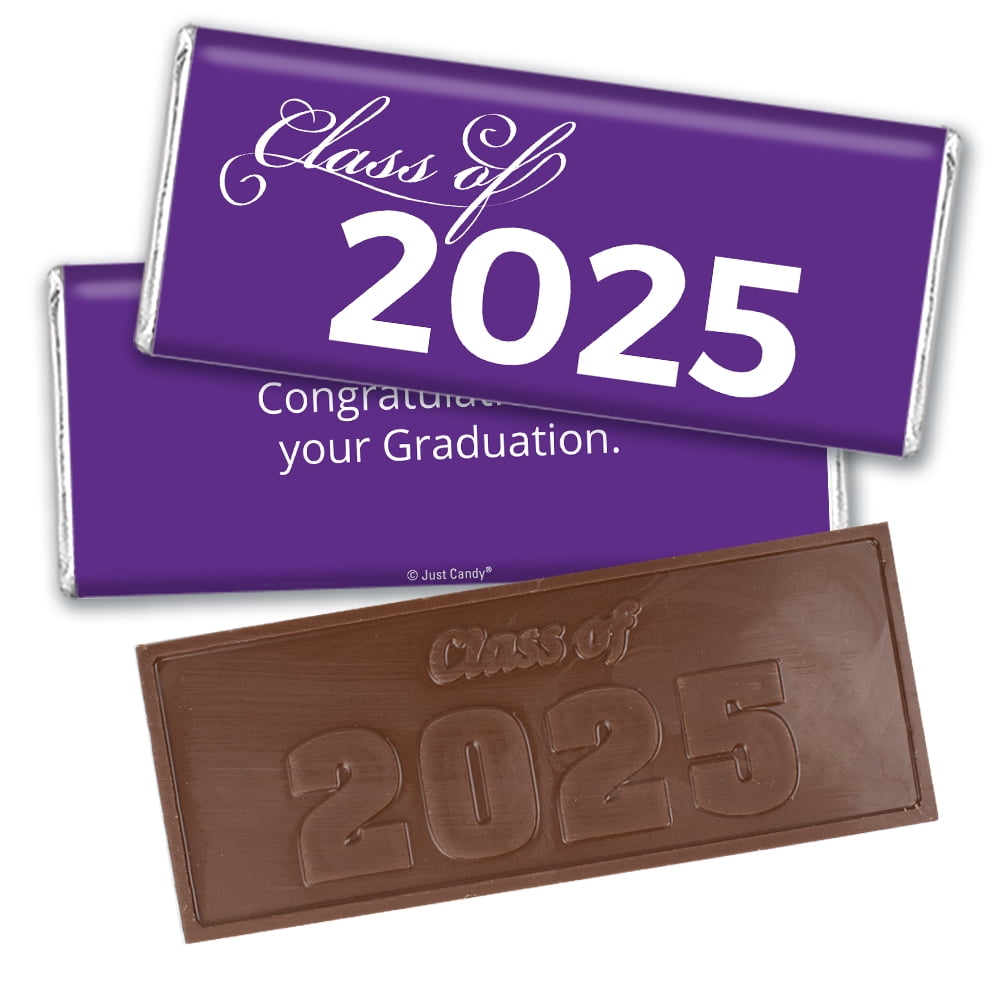 12ct Purple Graduation Candy Party Favors Class of 2025 Wrapped ...