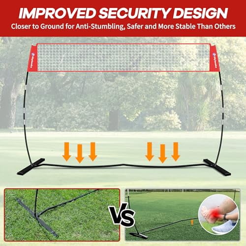 12ft/14ft Portable Volleyball Net for Backyard with Widened Base ...