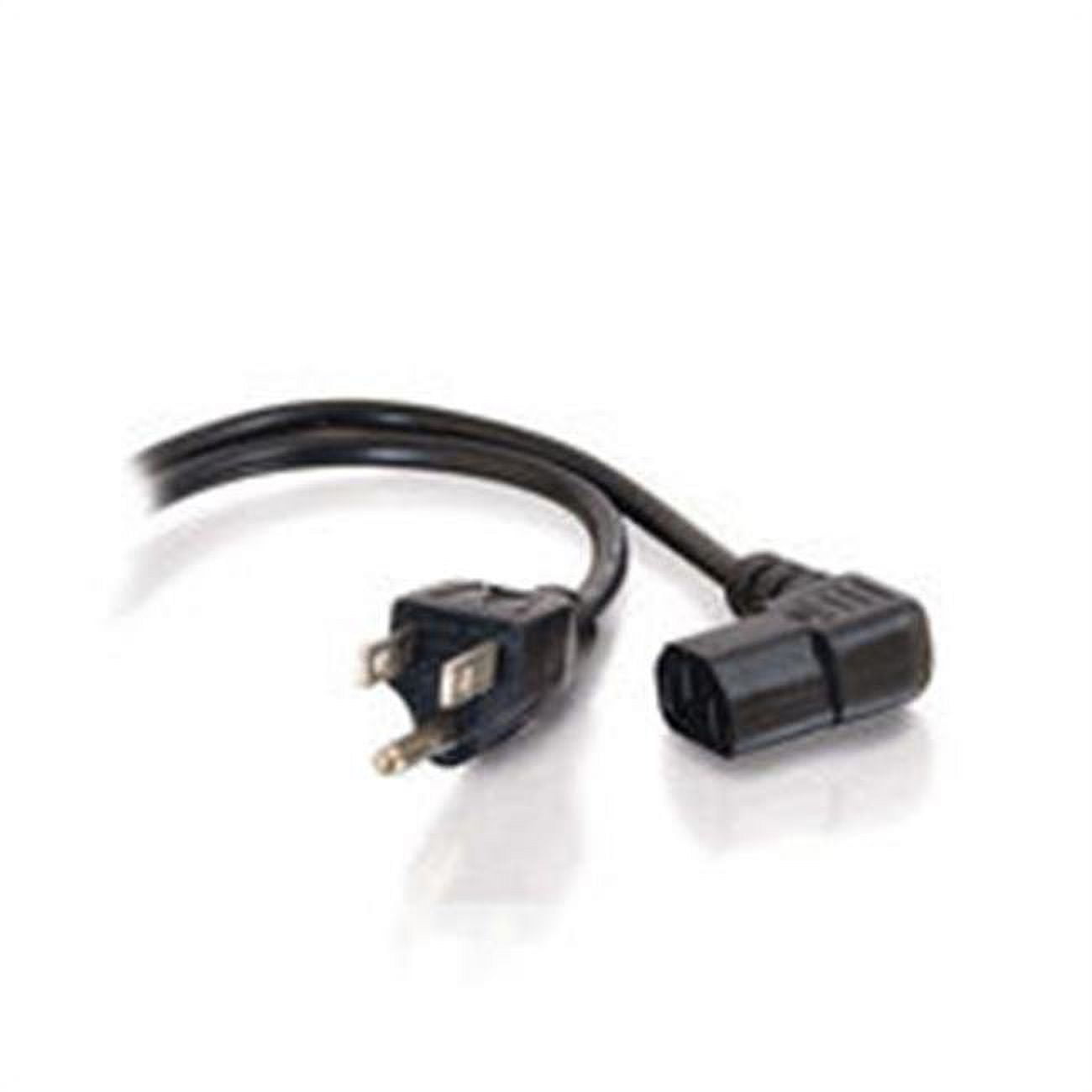 12ft 18 AWG Universal Right Angle Power Cord IEC320C13R to NEMA 5-15P ...