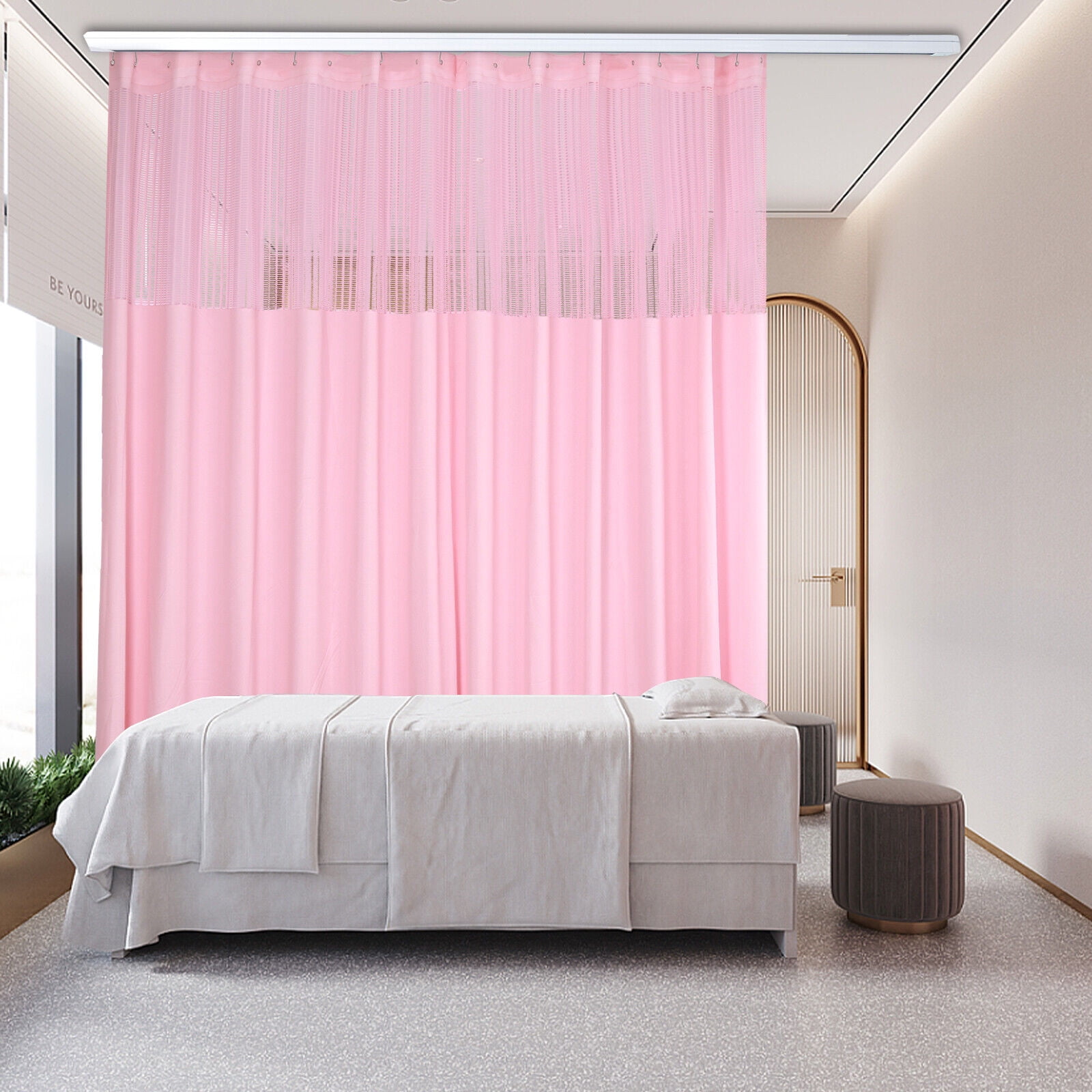 12ft * 8ft Room Divider Curtain Privacy SPA Beauty Salon Curtain Pink ...