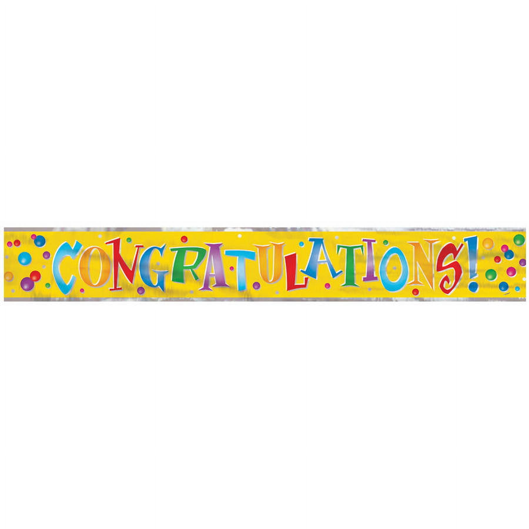 12ft Foil Congratulations Banner - Walmart.com