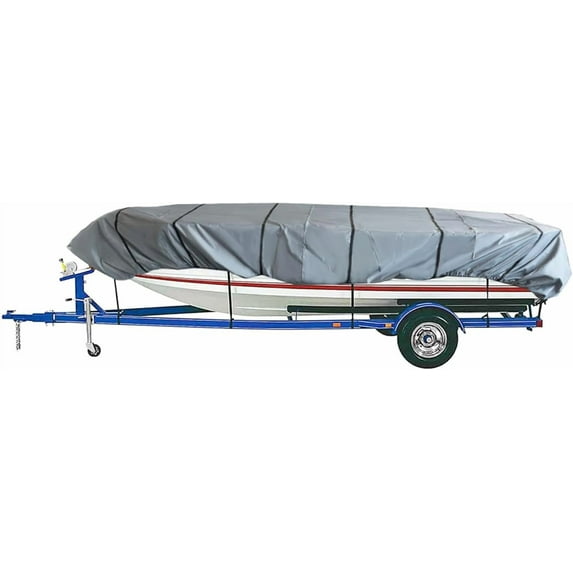 12ft Heavy Duty Trailerable Jon Boat Cover 600D Marine Grade Polyester ...