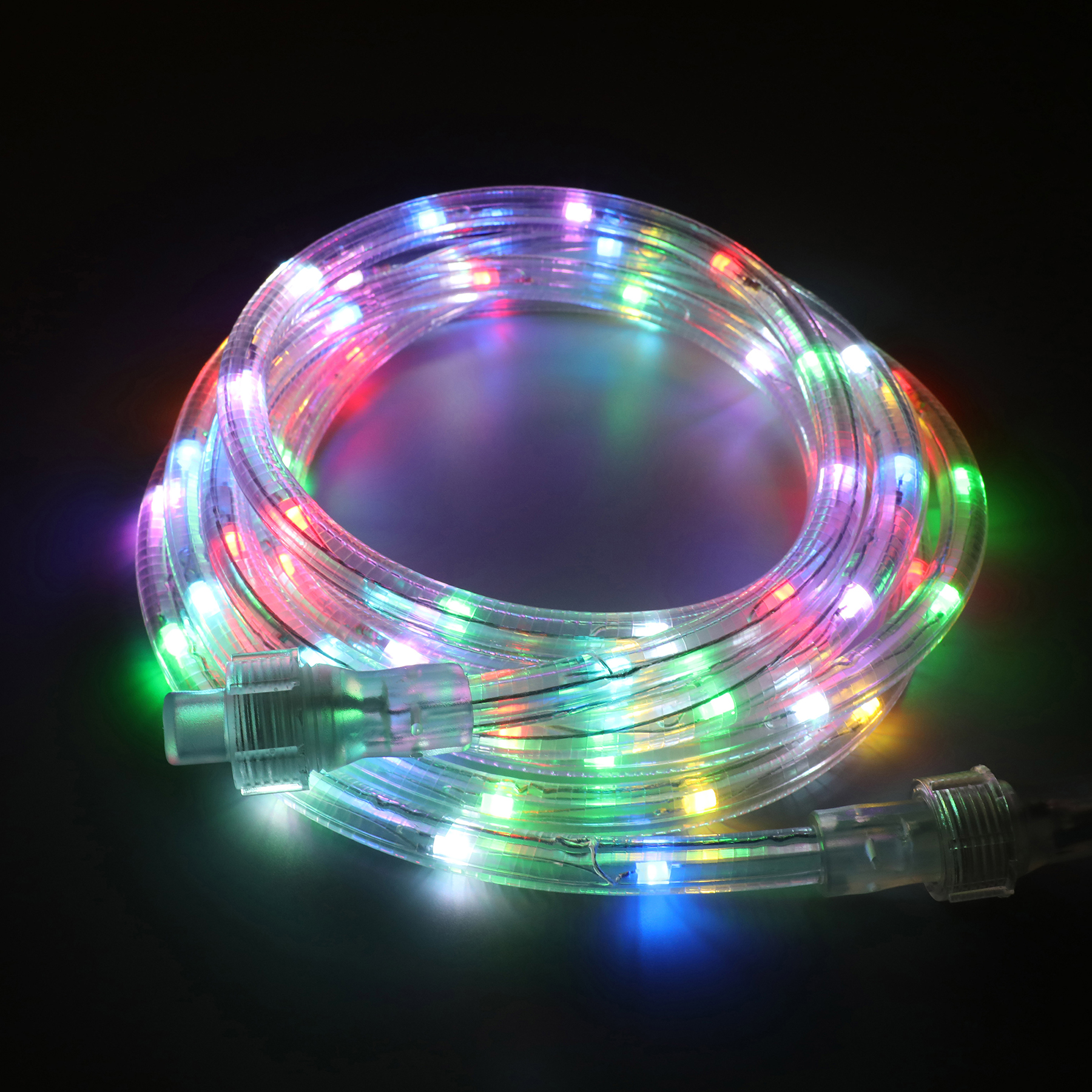 Walcut 150Ft 2 Wire LED Rope Lights, Blue Lights with Clear PVC Jacket ...