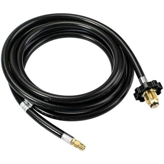 12ft RV Propane Hose with POL x 1/4" Inverted Male Flare, Rubber Camper ...
