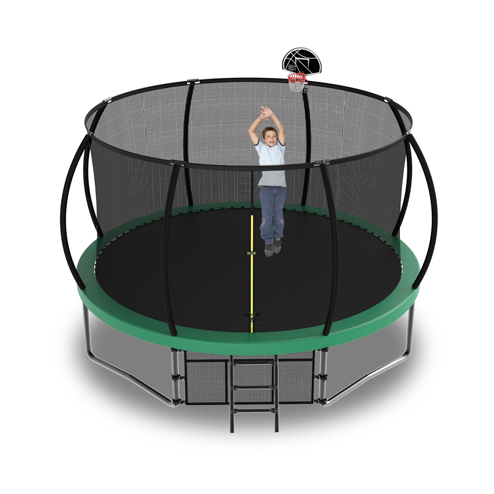 12ft Recreational Outdoor Trampoline Metal Frame Tubes With Enclosure ...