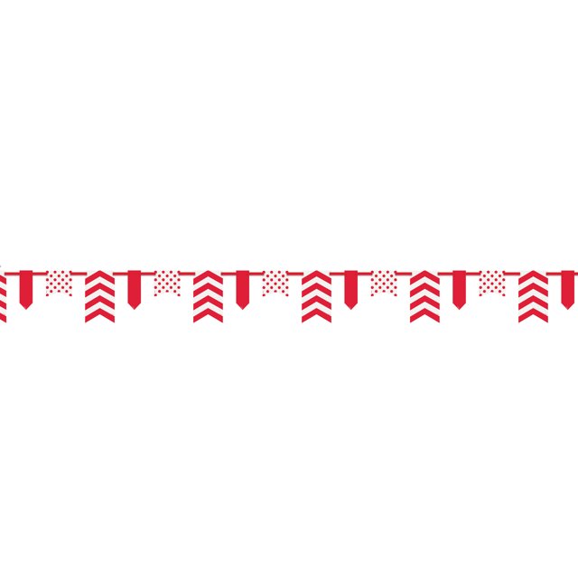 12ft Red Polka Dot and Chevron Paper Flag Banner - Walmart.com