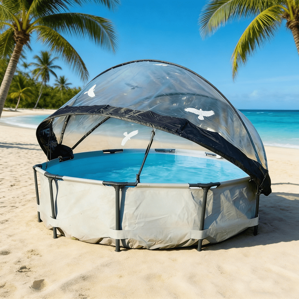 12ft Round Pool Dome Enclosure, All Weather Cover for Outdoor Pools ...