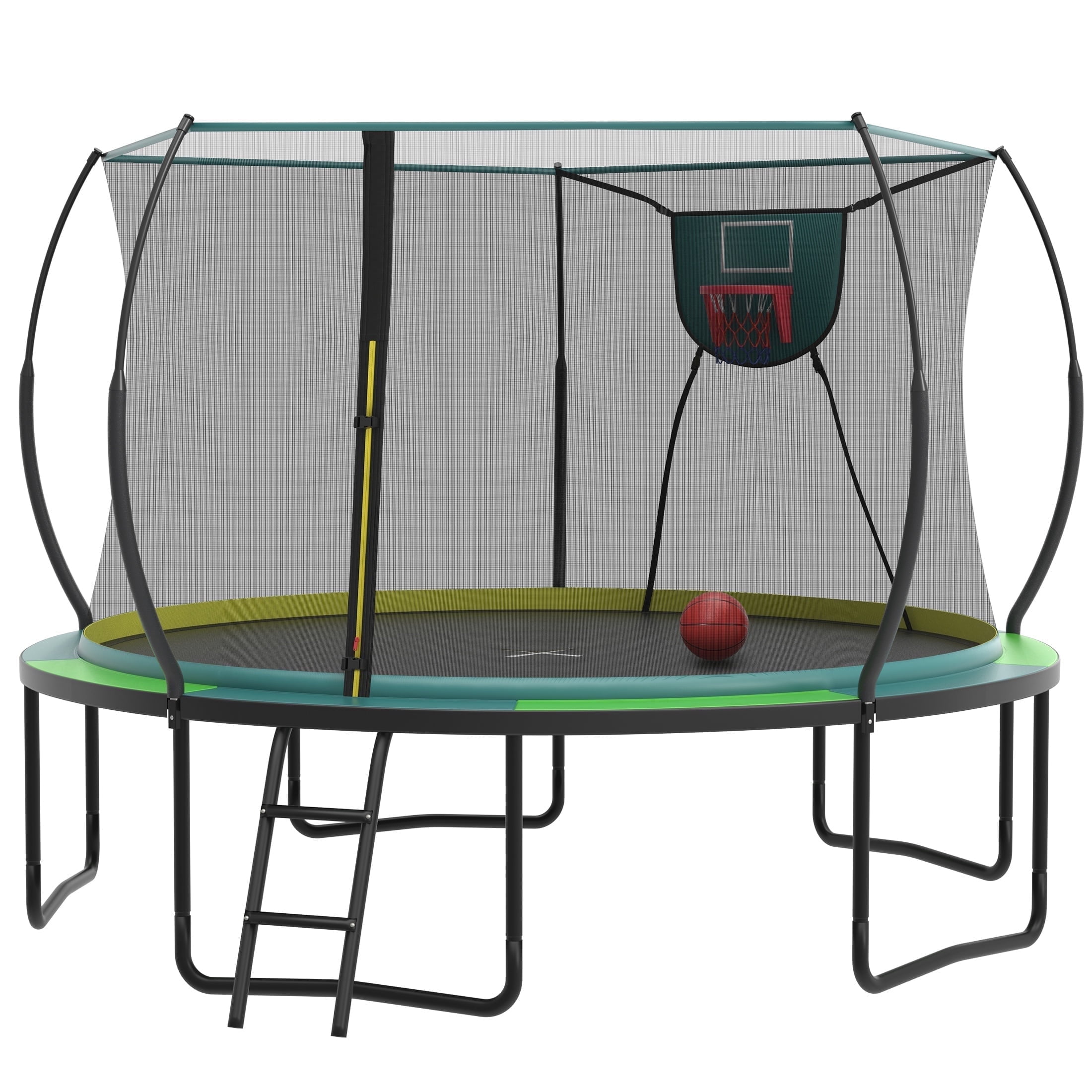 12ft Trampoline with Basketball hoop, SEGMART Upgraded Round Outdoor ...
