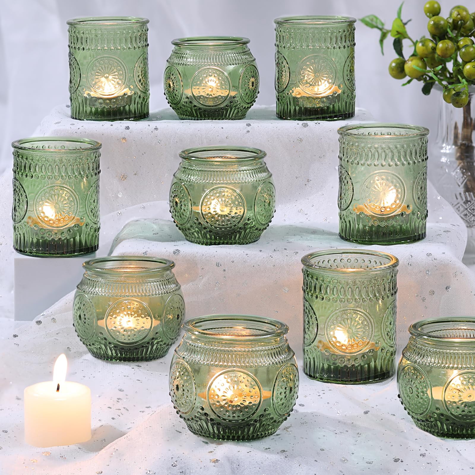 12green Votive Candle Holders - Gltea Light Holder For Wedding Shower ...