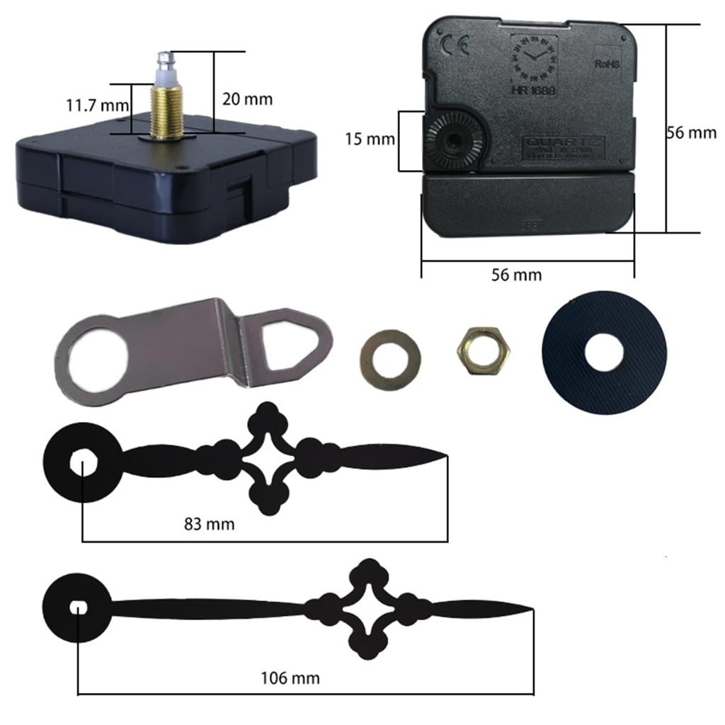 12in 14in Silent Clock Mechanism Set for Home Quartz Watch Wall Clocks ...