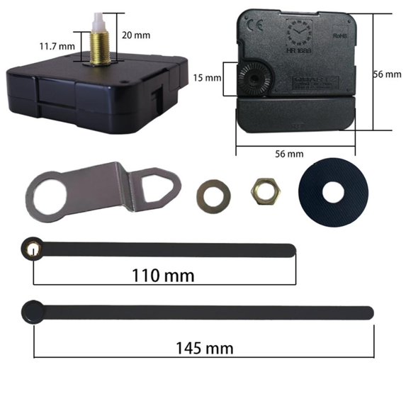 12in 14in Silent Clock Mechanism Set for Home Quartz Watch Wall Clocks ...