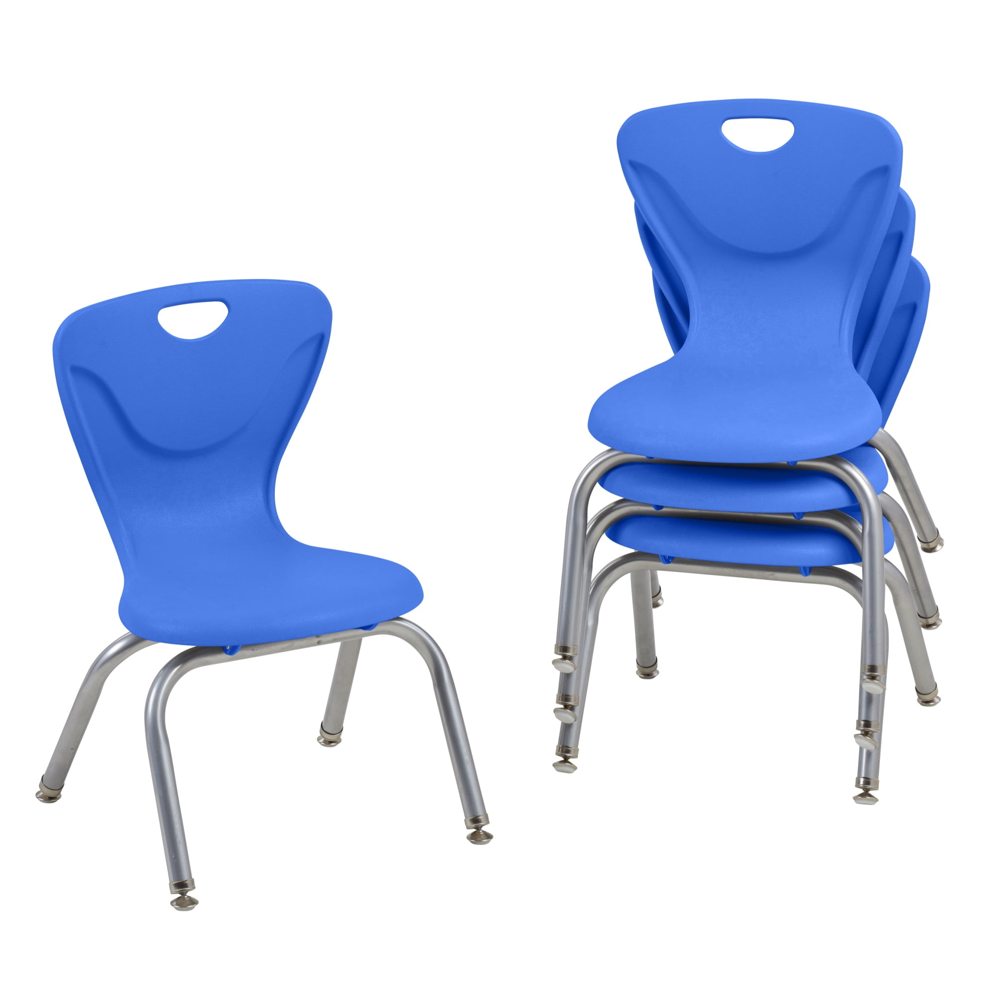 12" Contour School Stacking Student Chair, Ergonomic Molded Seat Shell ...