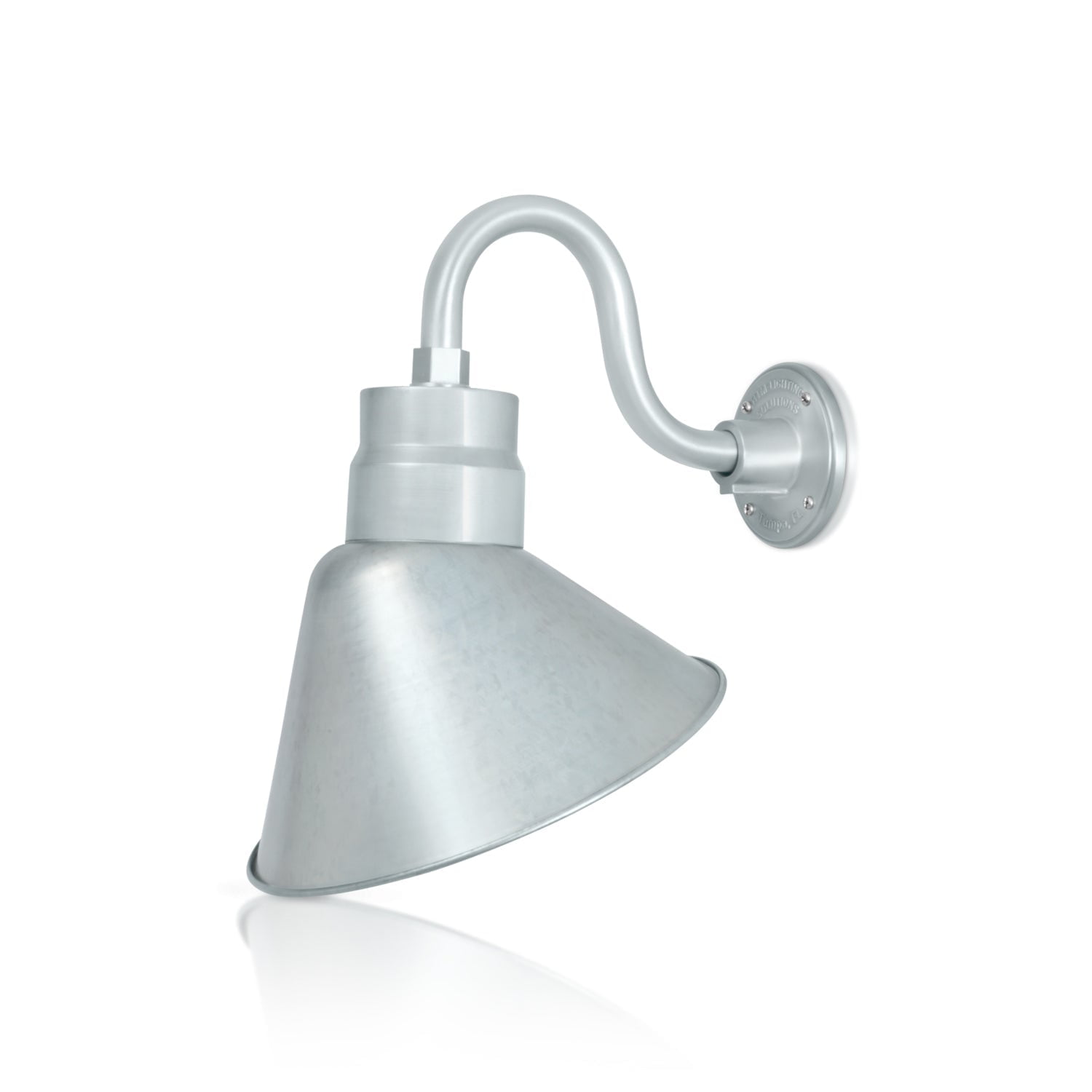 12in Galvanized Outdoor Angle Shade Gooseneck Sign Light Fixture with ...