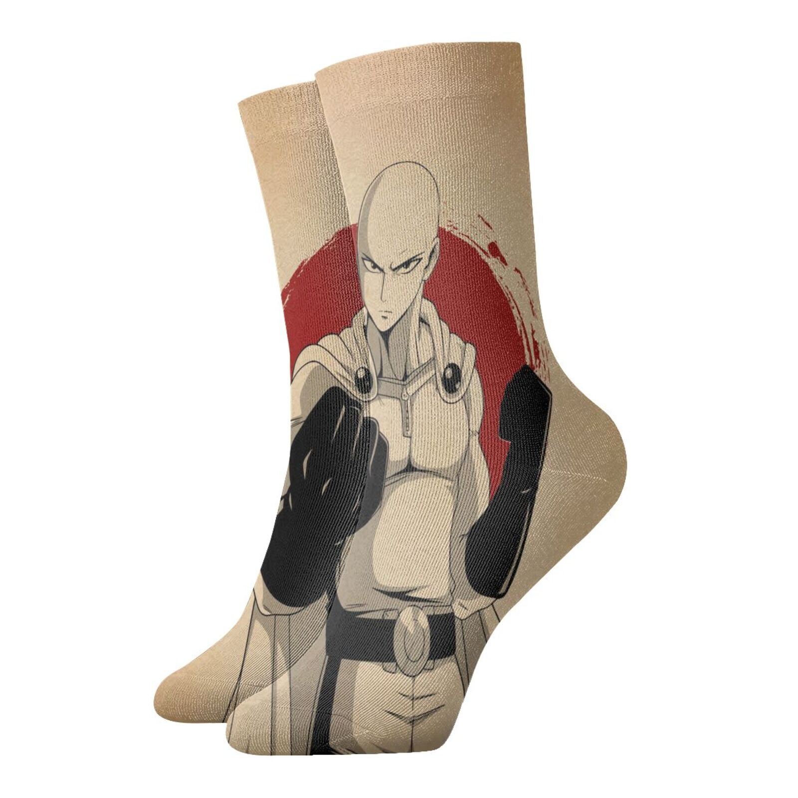 12in One Punch Man Socks Funny Long Socks For Running Cycling Athletic ...