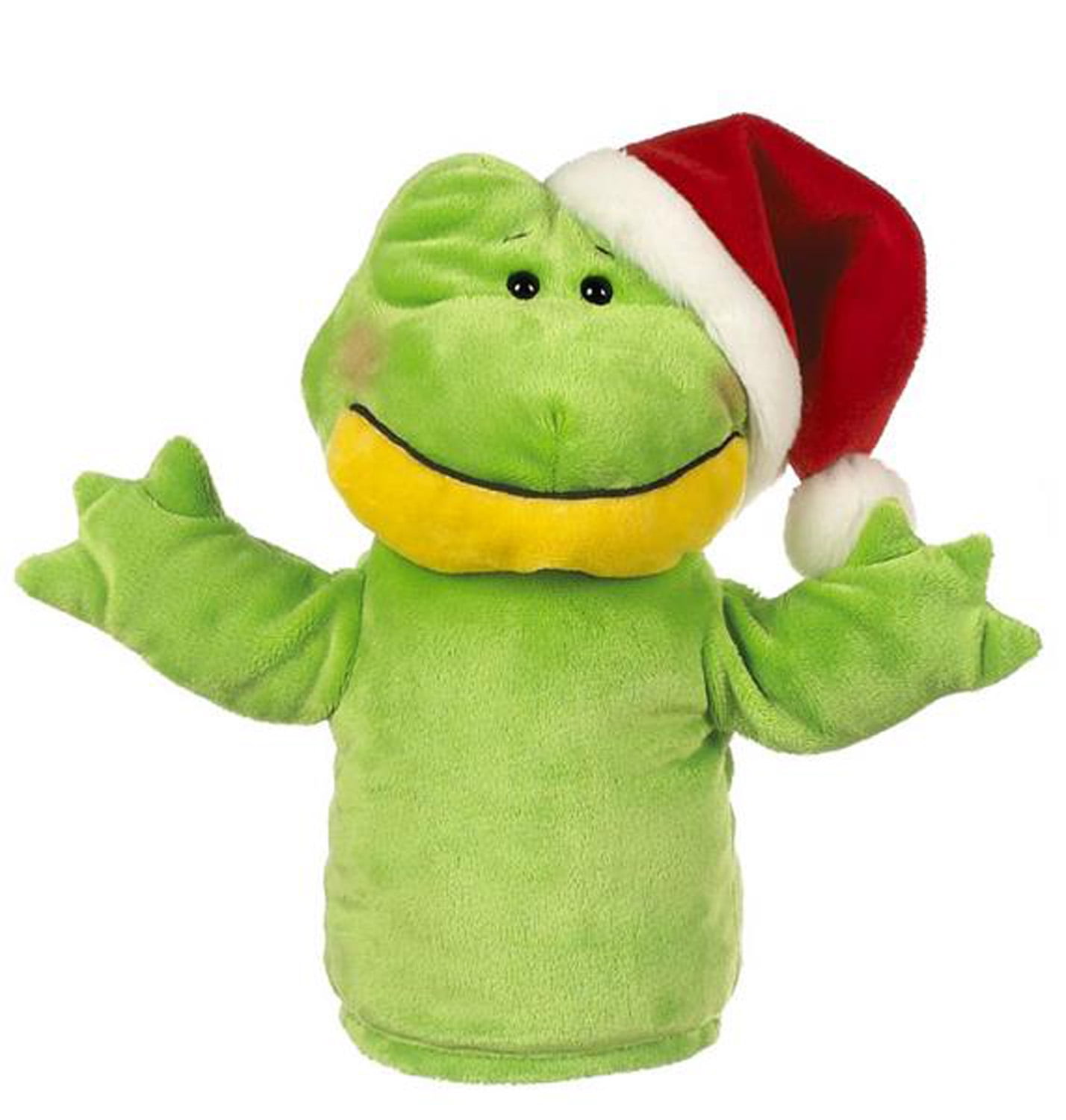 12in Playtime Frog Puppet With Santa's Hat by Ganz - Walmart.com