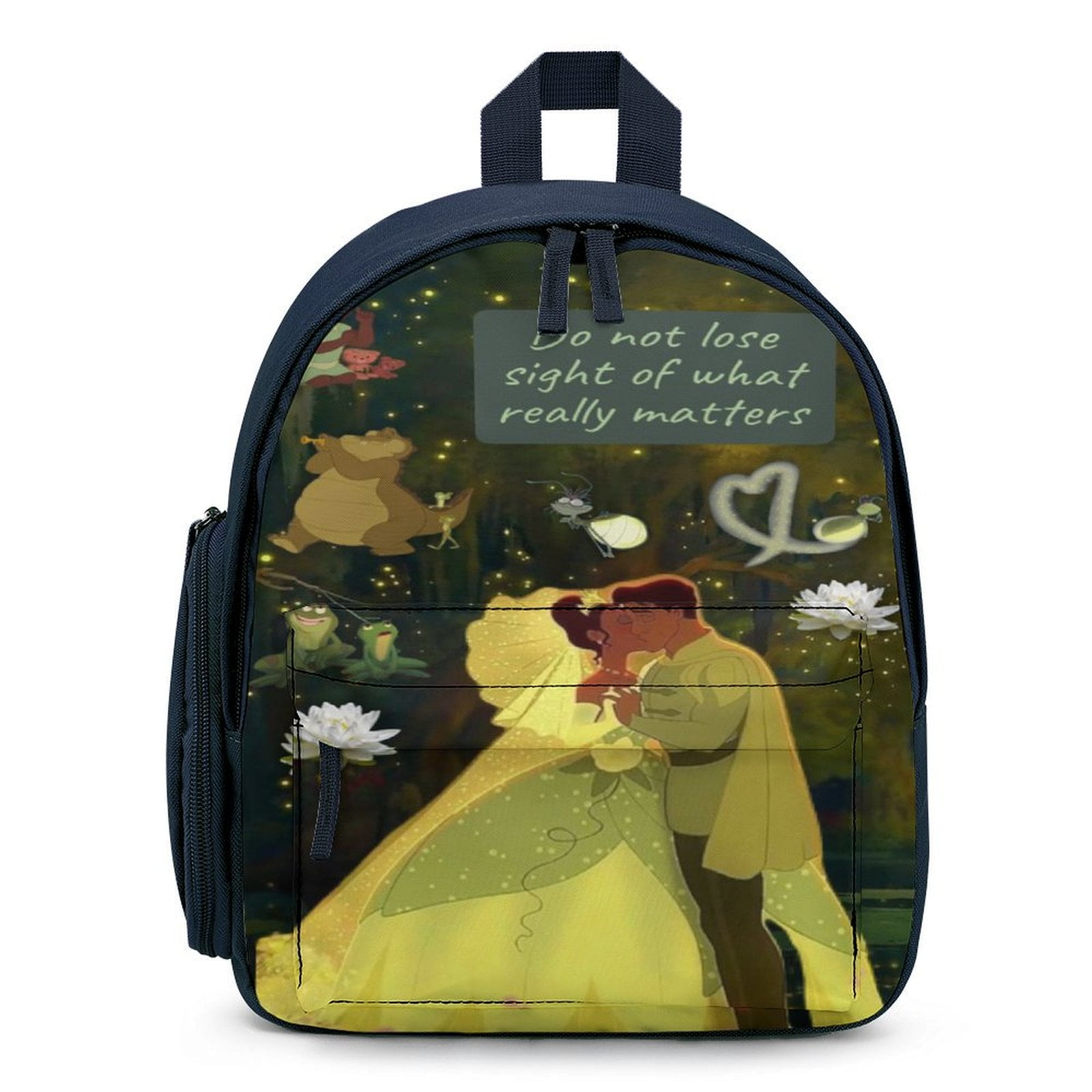 12in Princess Fro-g Mini Backpack for Men Women Bookbag Bag Travel ...