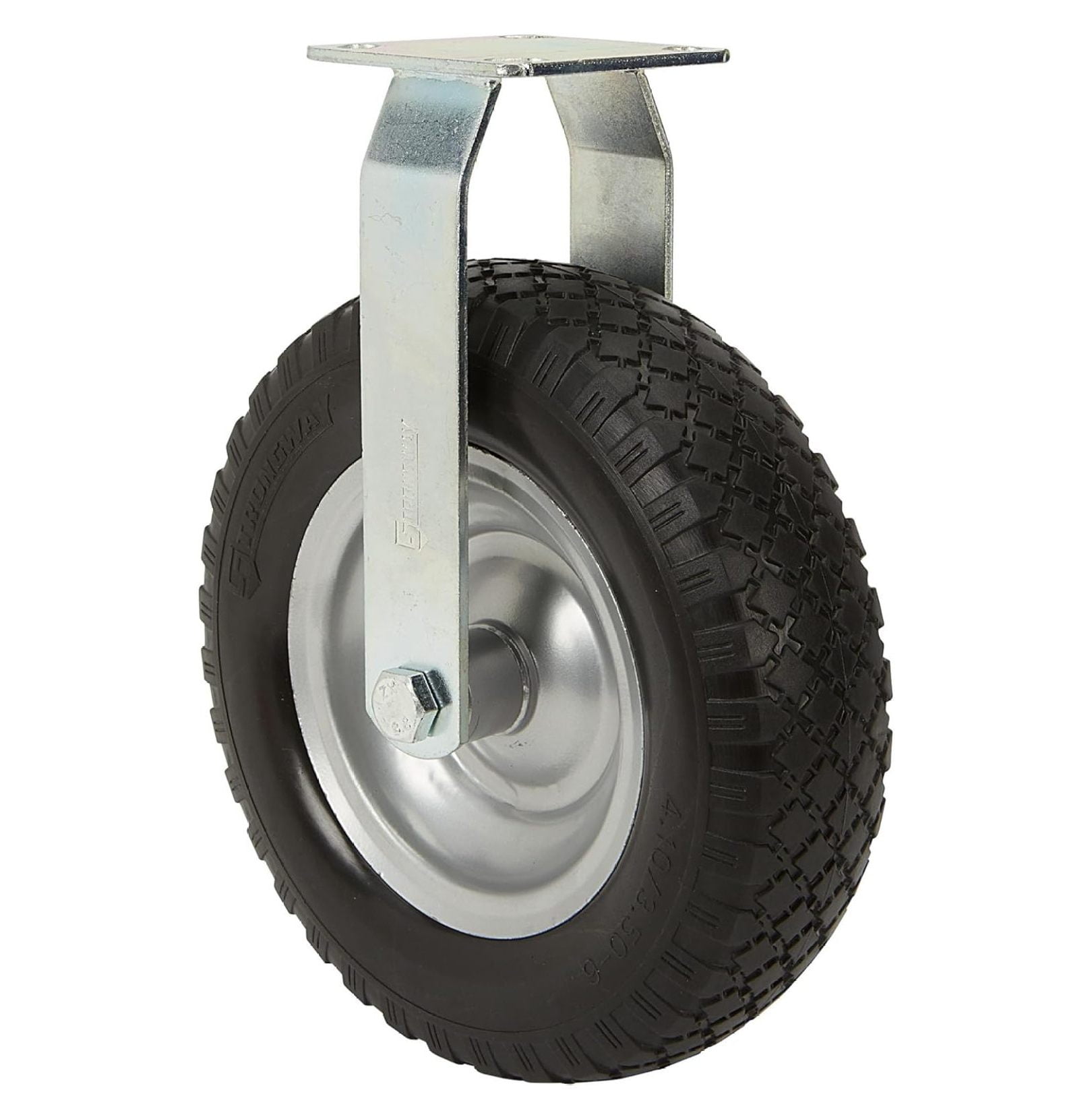 12in. Rigid Flat-Free Solid Polyurethane Caster - 450-Lb. Capacity ...