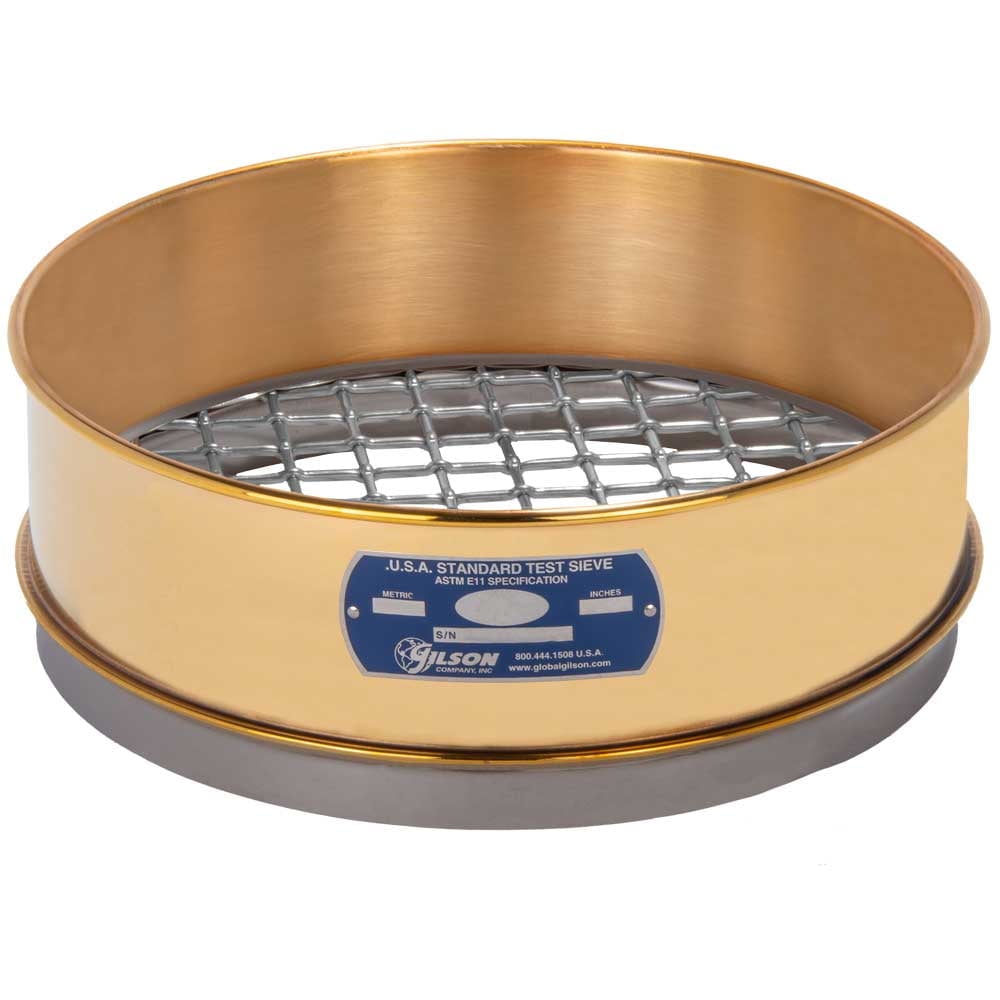 12in Sieve, Brass/Stainless, Full-Height, 1-3/4in - Walmart.com