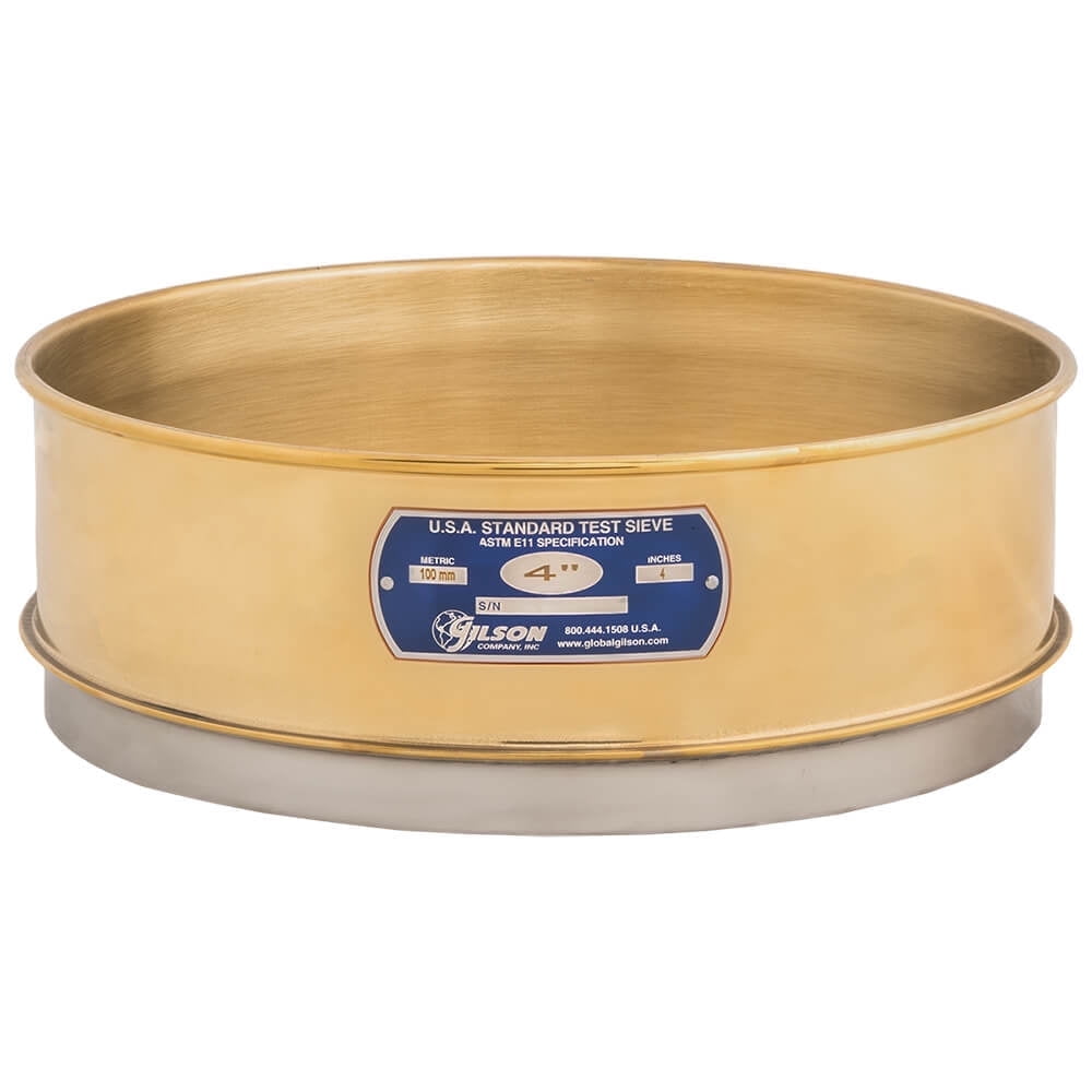 12in Sieve, Brass/Stainless, Full-Height, 4in - Walmart.com