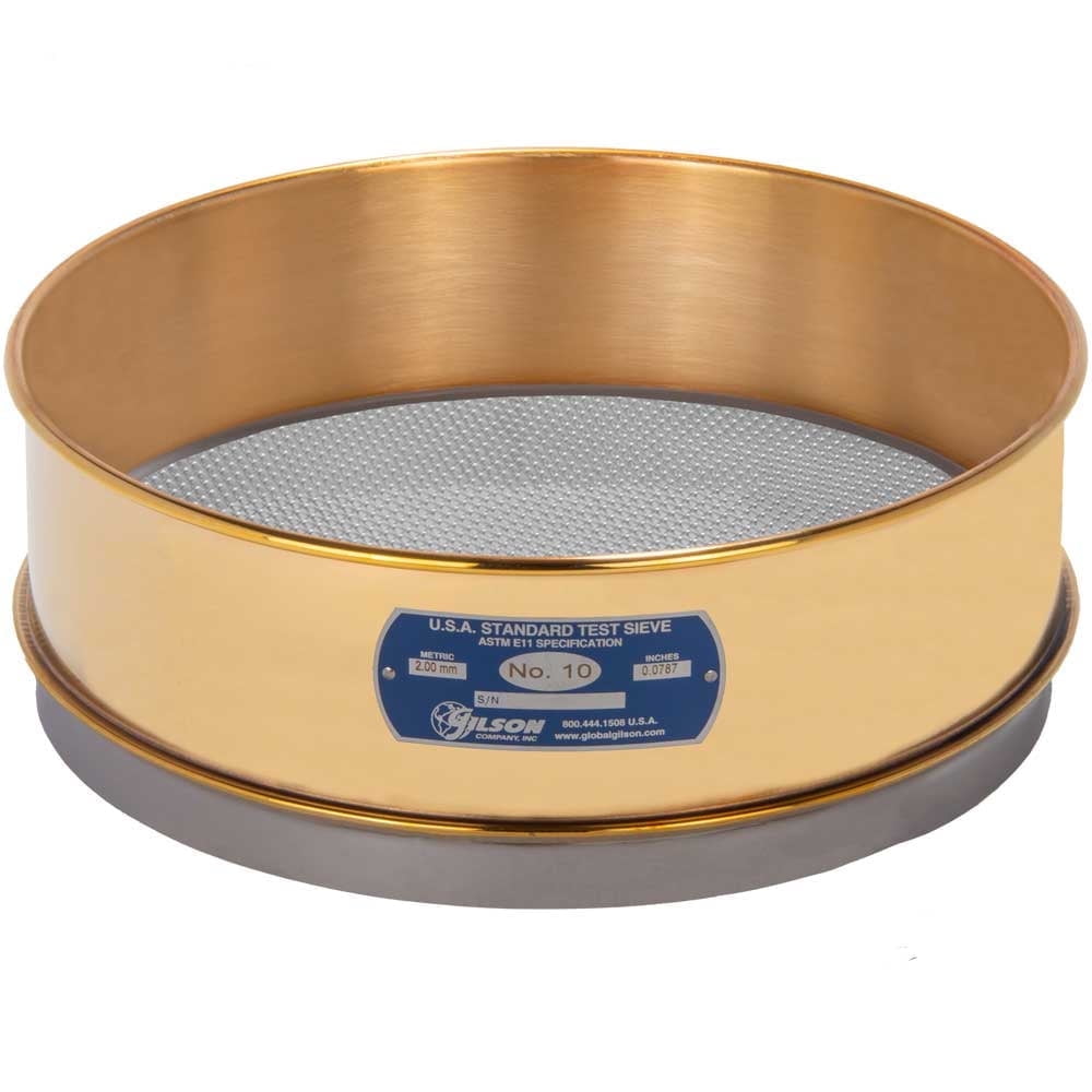 12in Sieve, Brass/Stainless, Full-Height, No.10 - Walmart.com