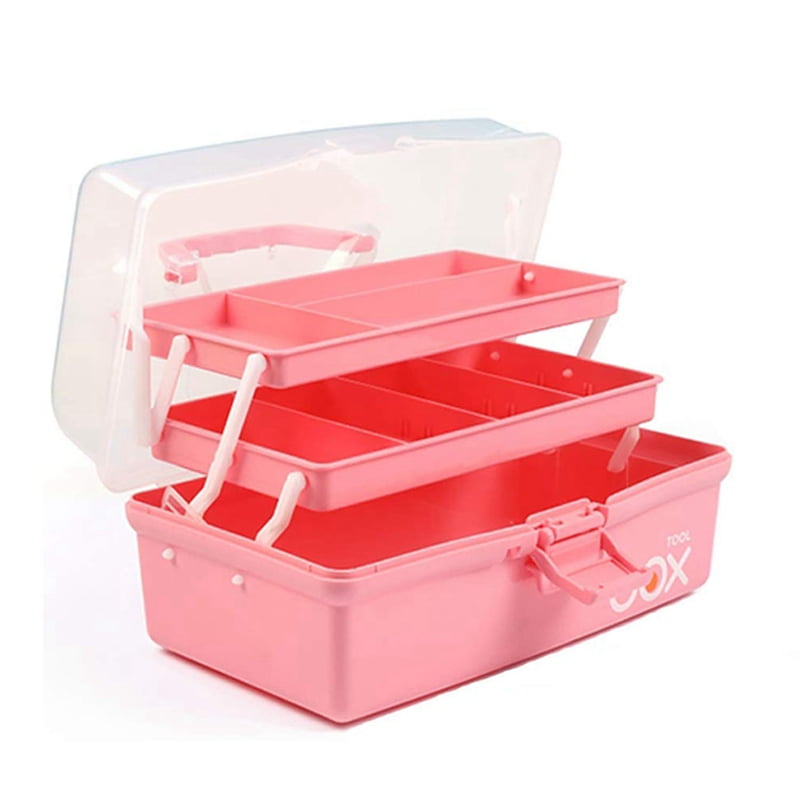 12in Three-Layer Multipurpose Storage Box, Folding Tool Box/Art ...