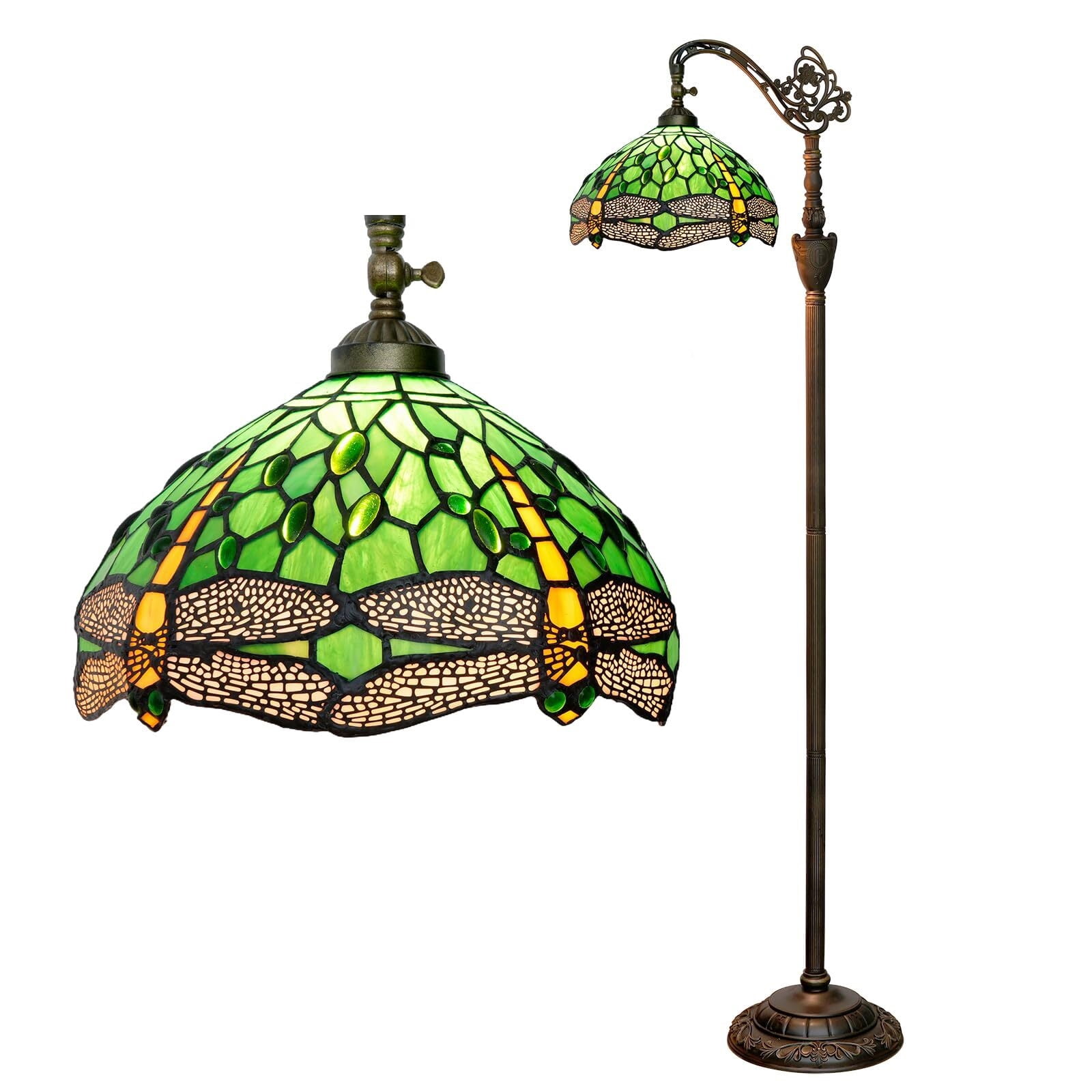 12in Tiffany Stained Glass Floor Lamp for Living Room Bedroom ...