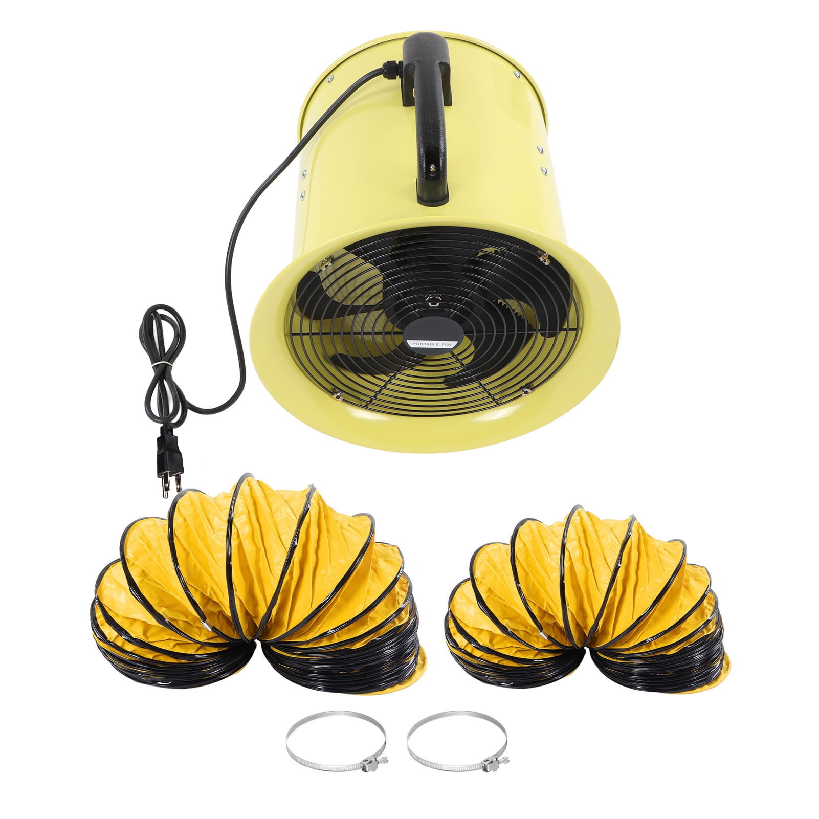 12in Ventilation Utility Blower Fan with 5m 10m Duct Hose 2 Speed Mode ...