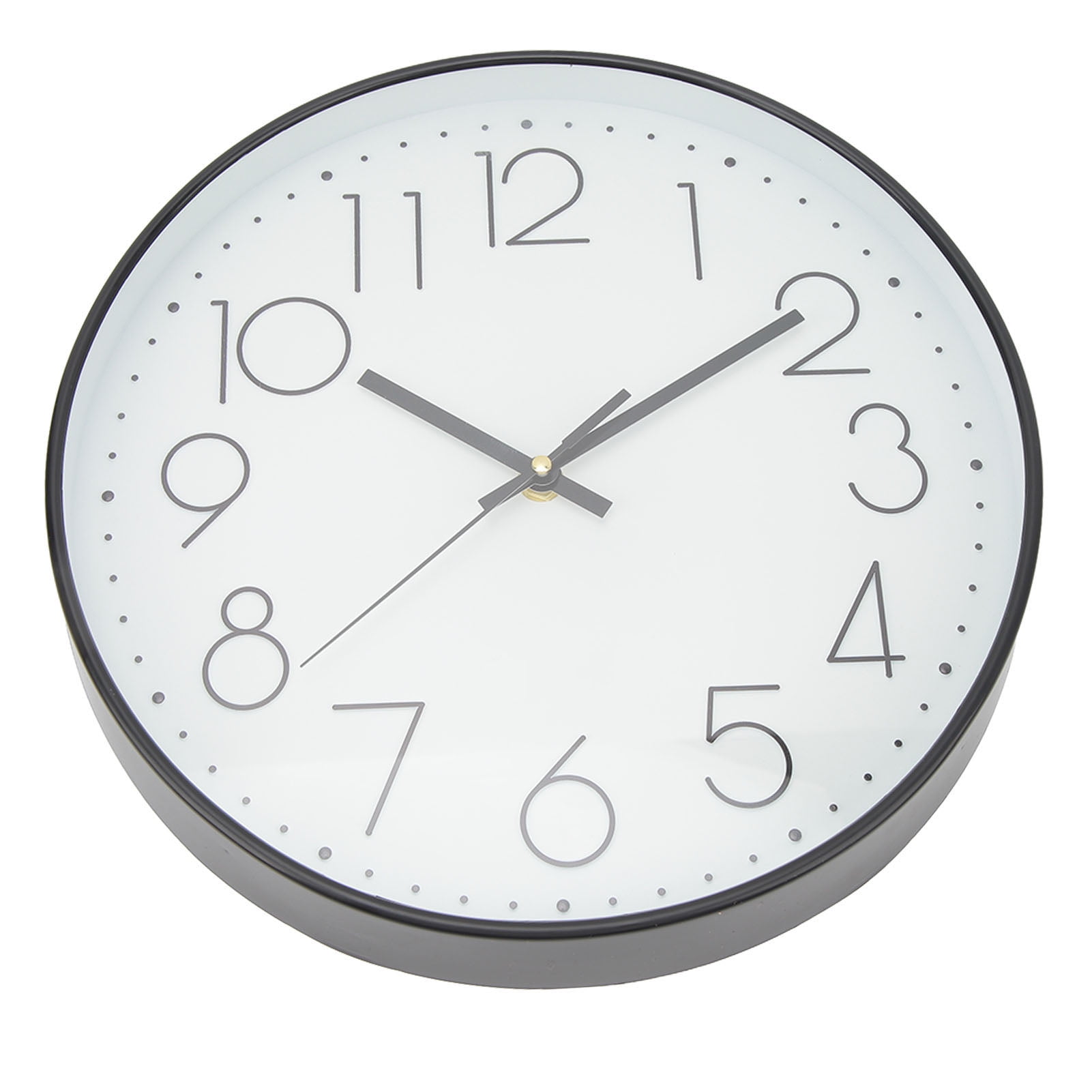 12in Wall Clock Modern Style Low Noise Silent Smooth Frame Texture for ...